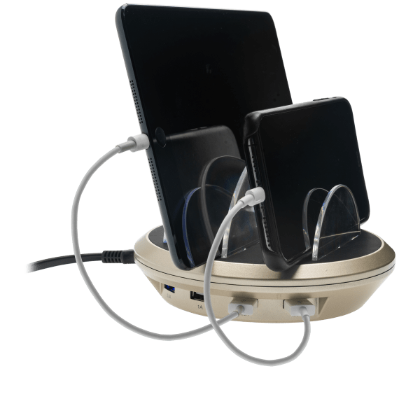 MorningSave: 4-Port Universal Charging Station and Organizer by Bytech