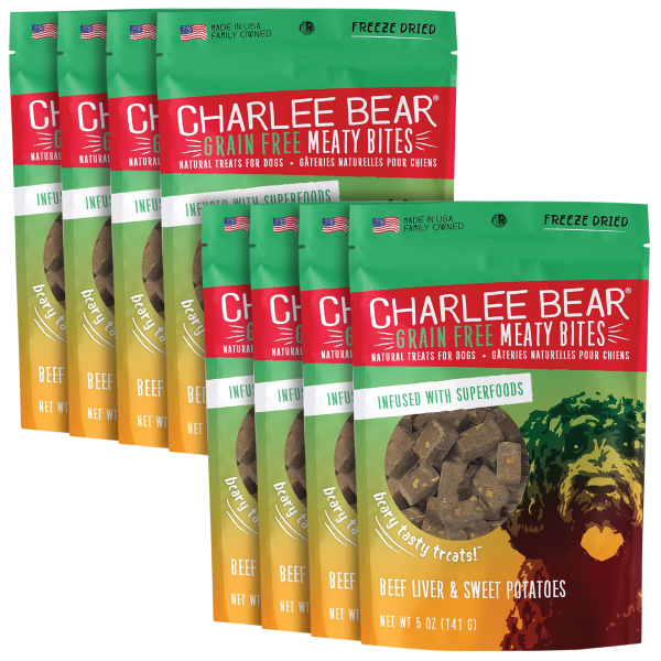 Meh: 8-Pack: Charlee Bear Meaty Bites Freeze Dried Grain-Free Dog Treats