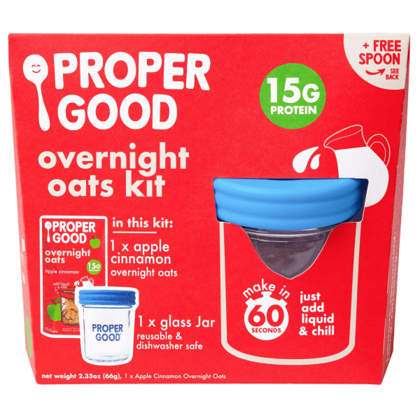 SideDeal: 8-Pack: Proper Good Overnight Oats Kit (Apple Cinnamon)