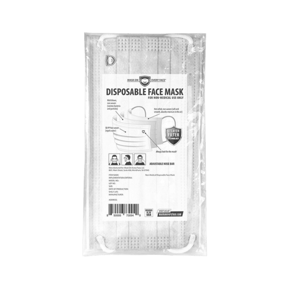 SideDeal: 50-Count: Individually Wrapped Disposable 3-Ply Youth Face Masks