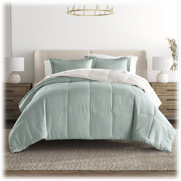 MorningSave: Cloth & Gable Solid Reversible Down-Alternative Comforter Set
