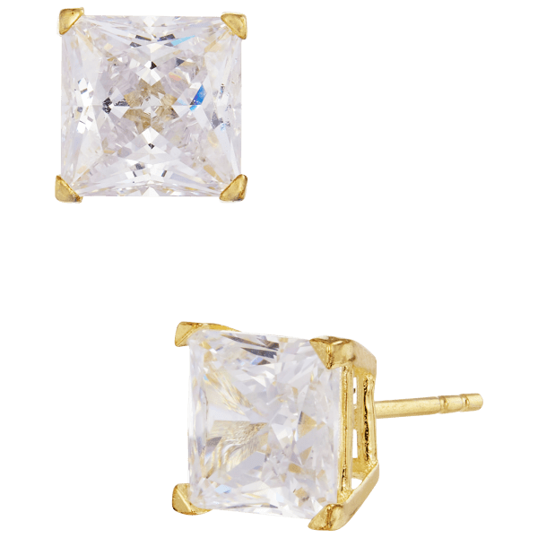 MorningSave: Savvy Cie 14K Solid Gold Post 4.00 TCW And Princess Cut ...