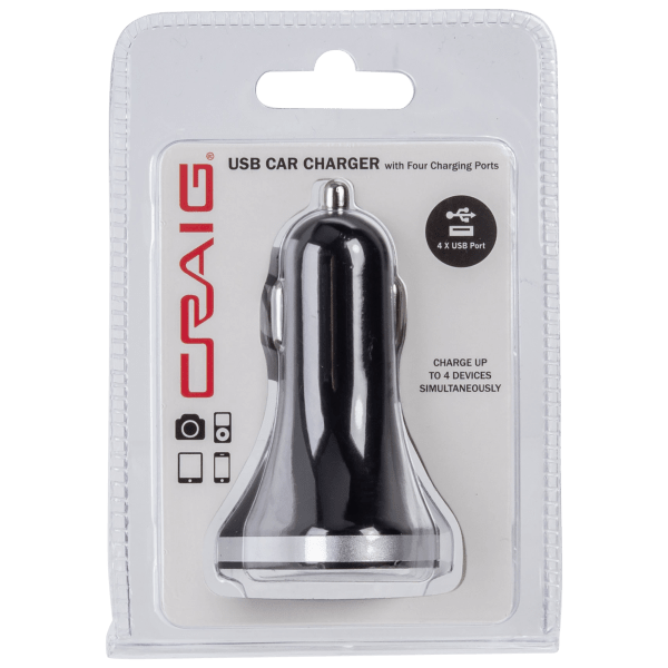 MorningSave: Craig Car Charger with 4 USB Ports