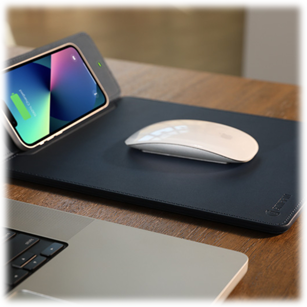 MorningSave: 2-Pack: Griffin Wireless Charging Vegan Leather Mousepads
