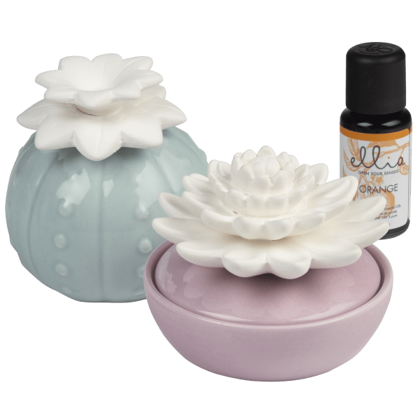 MorningSave: Ellia Porcelain Aromatherapy Diffuser with Essential Oil