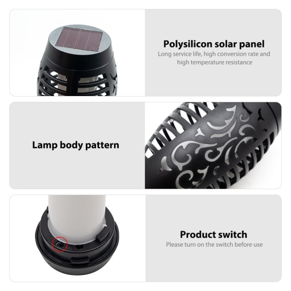 MorningSave: 12-Pack: Hakol 12 LED Solar Flickering Tiki Torch Lights