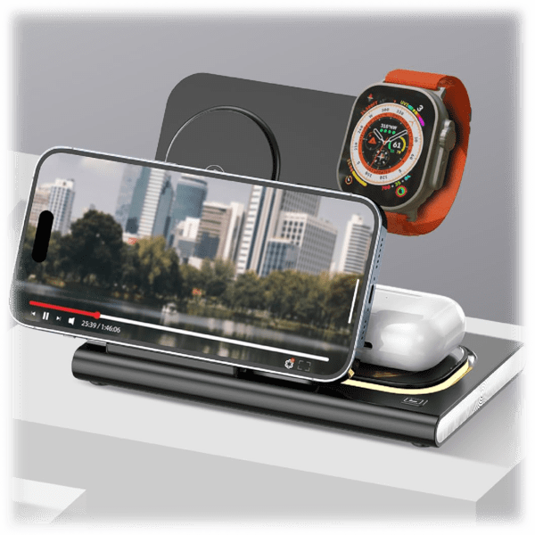 MorningSave: 2-Pack: Brookstone 3-In-1 Foldable Wireless Charging Stand