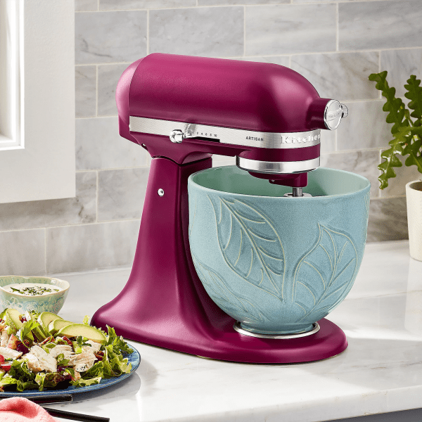 SideDeal: KitchenAid 5-Quart Spring Leaves Ceramic Stand Mixer Bowl