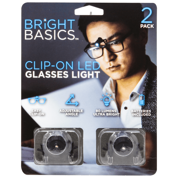 MorningSave: 2-Pack Bright Basics Universal Clip-On LED Glasses Light