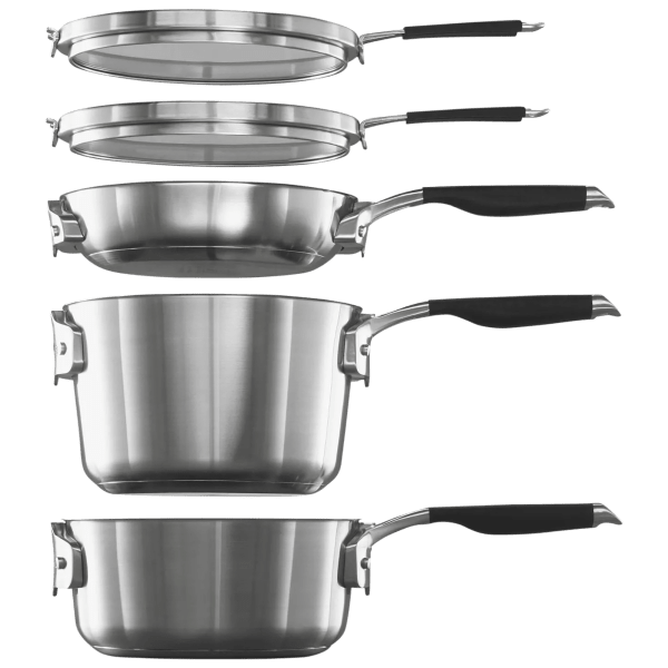 SideDeal: Calphalon Select 10-Piece Space-Saving Stainless Steel ...
