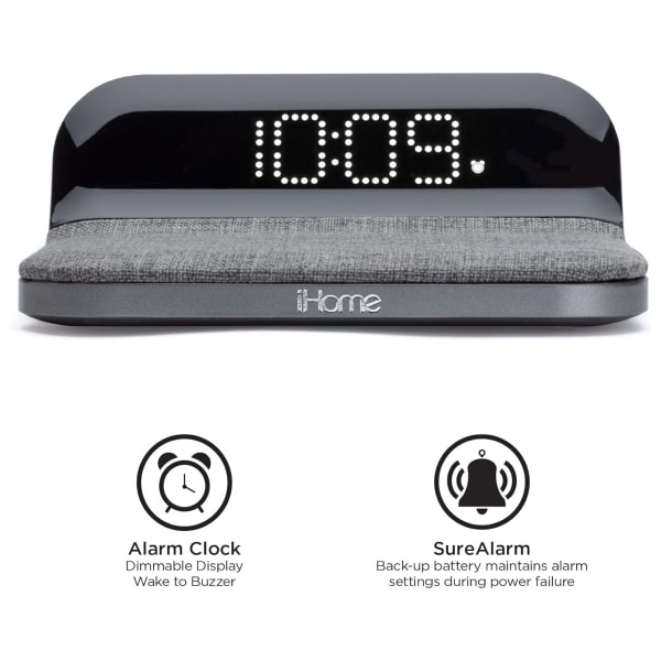 MorningSave: iHome 15W Wireless Charger with Alarm Clock and USB-A Port