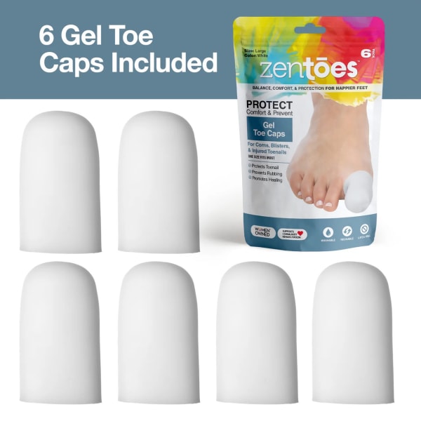 MorningSave: 6-Pack: ZenToes Antimicrobial Gel Toe Caps