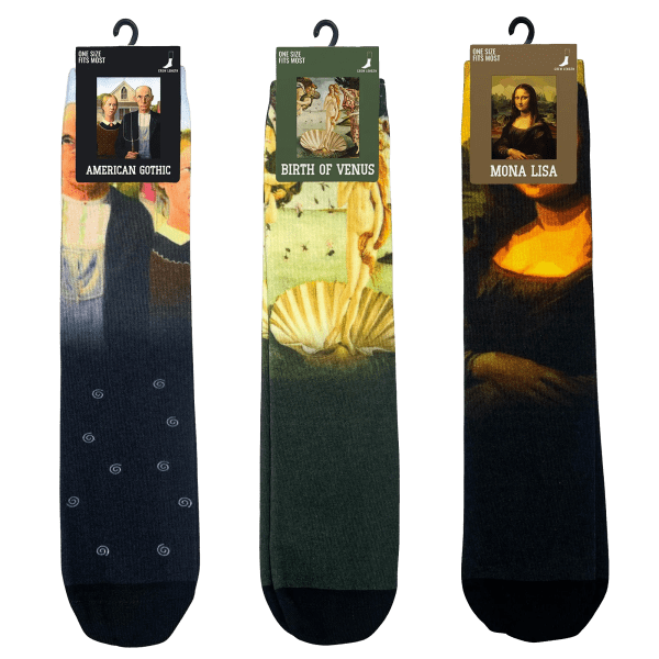 MorningSave: 3-Pack: Seeboo Crew Length Art Inspired Cotton Blend Socks