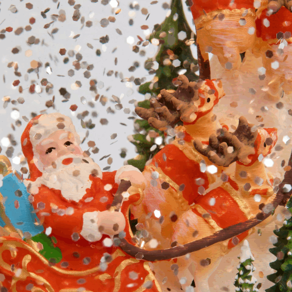 SideDeal: Roman 11.2" Lighted Swirl Windmill Figurine with Santa and Sleigh