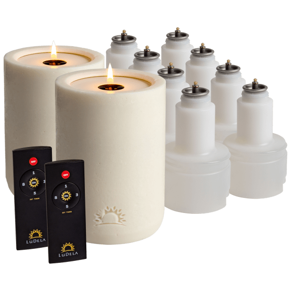 MorningSave: LuDela Remote Control Real Flame Candle Set (2 Candles, 8 ...