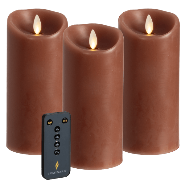 SideDeal: 3-Pack: Luminara Flameless 6.5" Pillar Candles with Remote