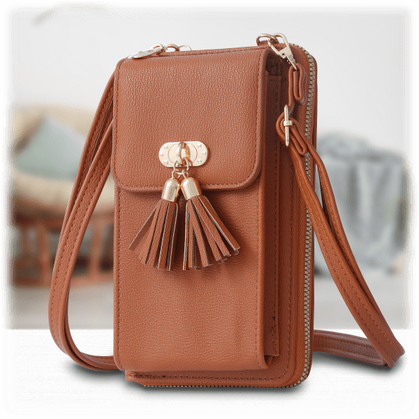 MorningSave: Malibu Skye Pebble Phone and Wallet Crossbody With Tassel
