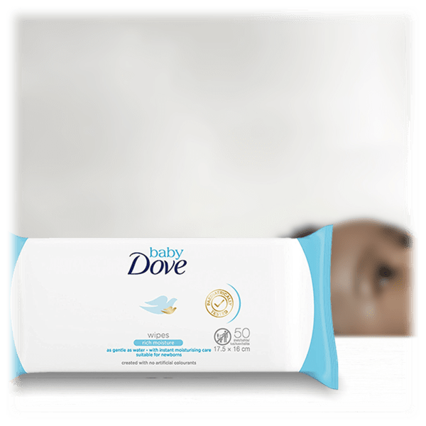 SideDeal: 12-Pack: Dove Baby Wipes Rich Moisture, 50 Wipes