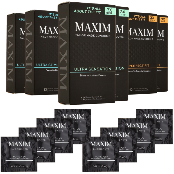 SideDeal: 72-Pack: Maxim Tailor Made Condoms + 8 Packets of Lubricant