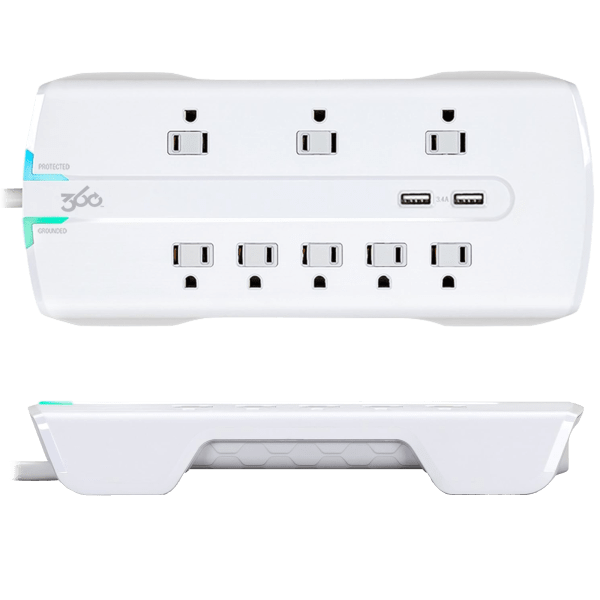 Meh: 360 Electrical Visionary 8-Outlet Surge Strip with 2 USB