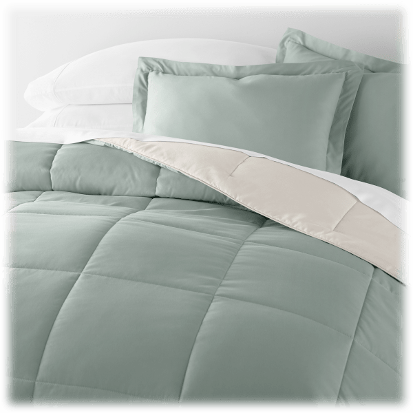 MorningSave: Cloth & Gable Solid Reversible Down-Alternative Comforter Set