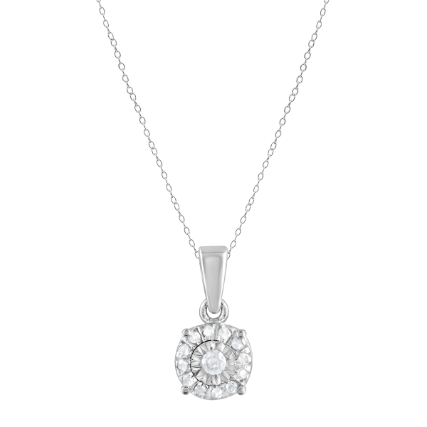 MorningSave: Diamond Muse 1/10 Carat TW Diamond Pendant Necklace