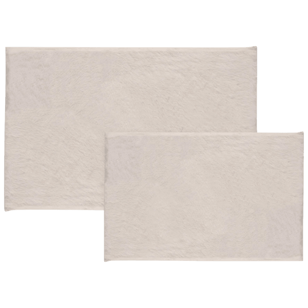 MorningSave: Bibb Home 2-Piece Faux Fur Bath Mat Set