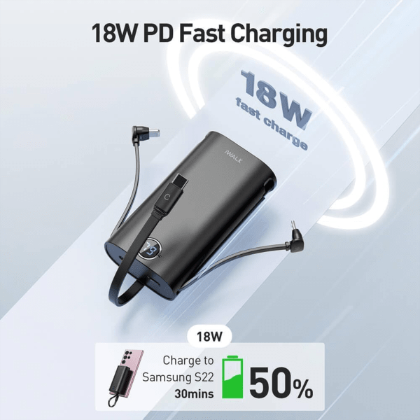 MorningSave: iWalk PowerSquid 9000mAh Power Bank w/ Built-In USB-C ...