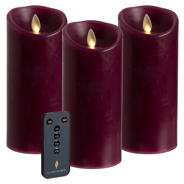 SideDeal: 3-Pack: Luminara Flameless 6.5" Pillar Candles with Remote