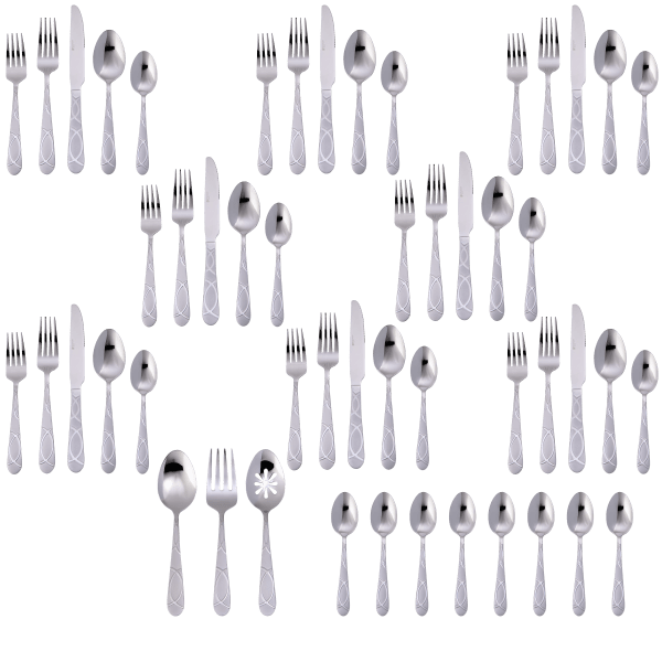 MorningSave: Kitchinox 51-Piece Lily Frost Flatware Set