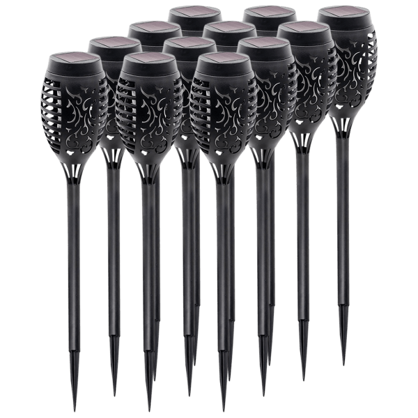 SideDeal: 12-Pack: Hakol 12 LED Tiki Torch Solar Flickering Lights