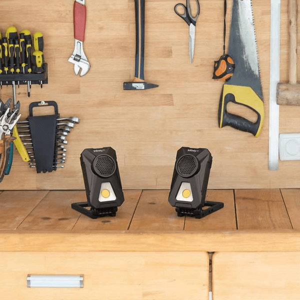Meh: 2-Pack: Infinity X1 Rechargeable Bluetooth LED Worklight Speakers