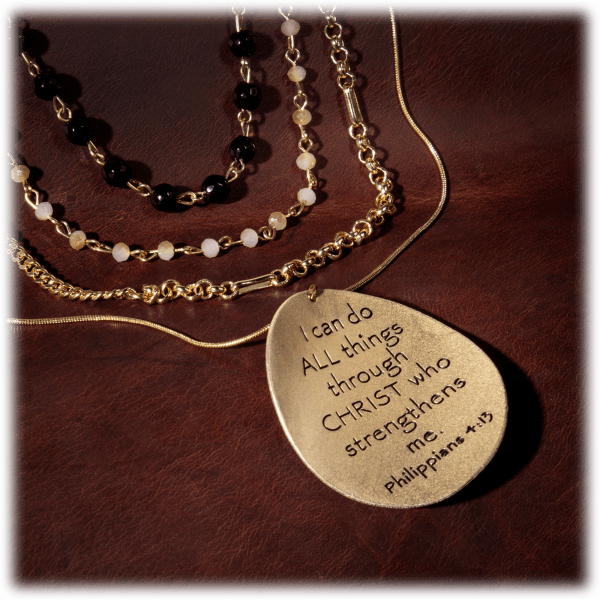 MorningSave: Good Work(s) "Blessed" Double-Sided 4-Piece Necklace Set