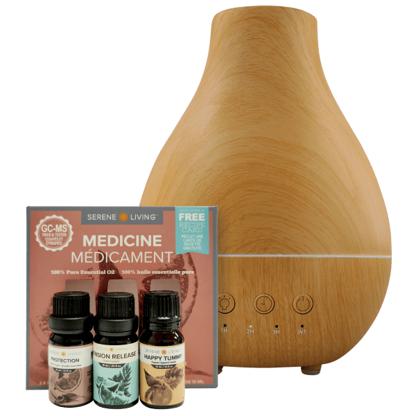 MorningSave: GreenAir Wood Aromatherapy Color Changing Diffuser with Oils