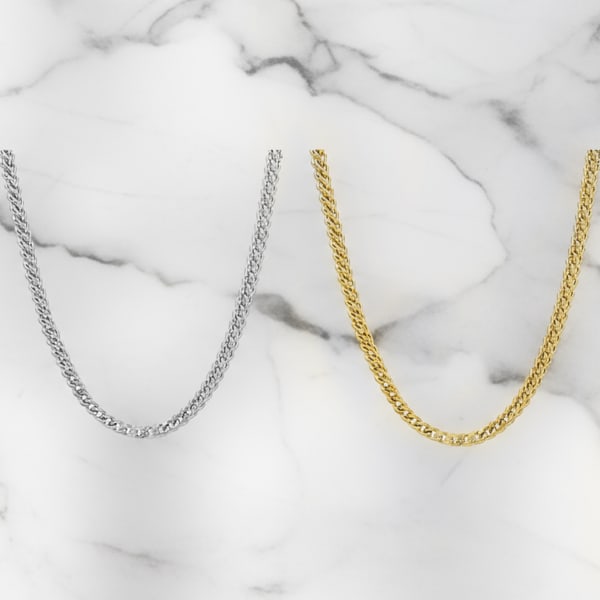 MorningSave: 2-Pack: Steeltime Men's Franco Box Chain Necklaces
