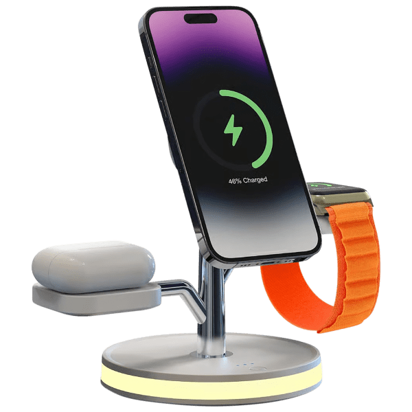 MorningSave: Brookstone 3-in-1 Wireless MagSafe Charging Tree with LED ...