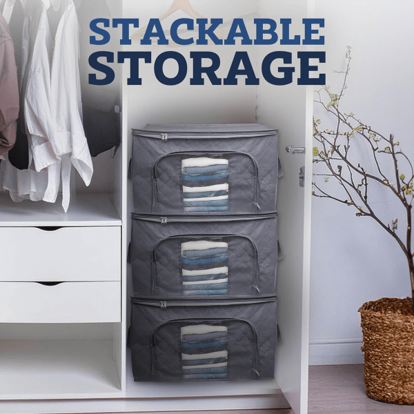 MorningSave: 6-Pack: ZOBER Clothes Storage with Lids and Handle
