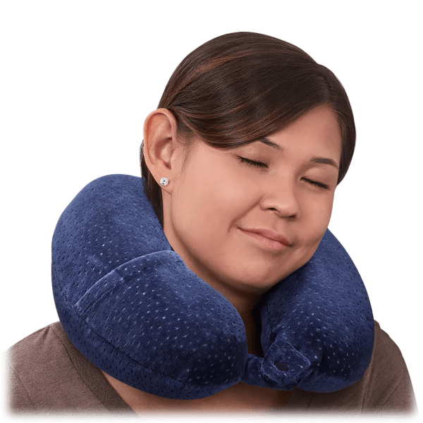 MorningSave: 2-Pack: TravelSmart by Conair Memory Foam Neck Rest in Navy