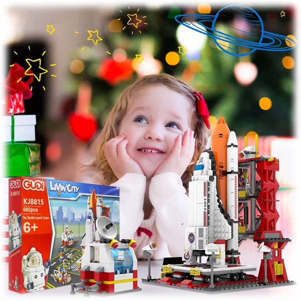 SideDeal: Gudi Livin City Space Rocket and Launch Control Building Kit ...