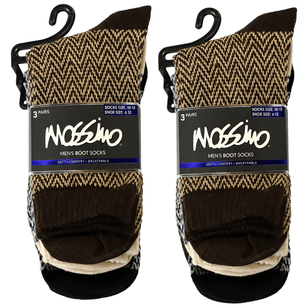 SideDeal: 6-Pack: Mossimo Men’s Herringbone Boot Socks