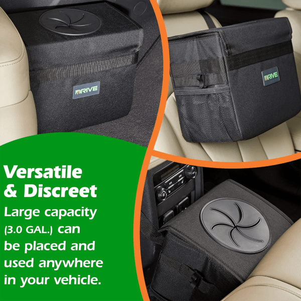MorningSave: 2-Pack: Drive Auto Collapsible Car Trash Can + 40 Bags