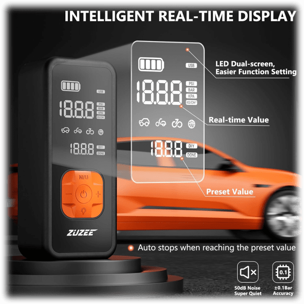 MorningSave: Zuzee Tire Inflator Portable Air Compressor with Digital ...