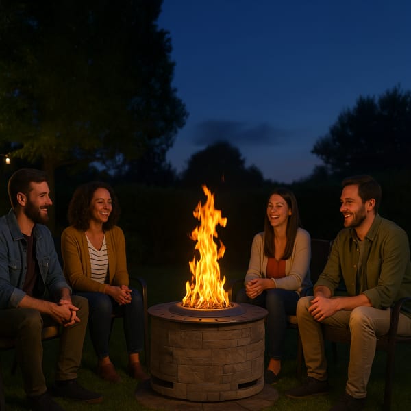 MorningSave: EcoTop Smokeless Fire Pit with Weather Cover and Mat