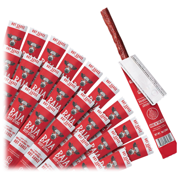 SideDeal: 64-Pack: Baja Jerky Hot Sauce All-Natural Beef Sticks