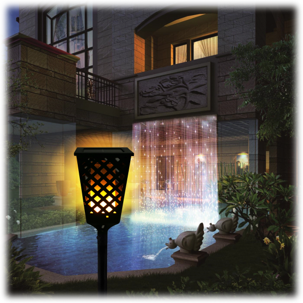 MorningSave: 2-Pack: TIKI Torches with Solar Charging LED Lights