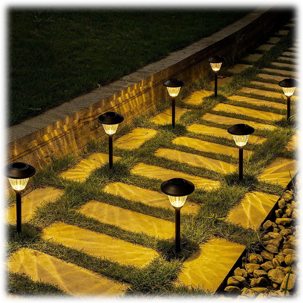 MorningSave: 6-Pack: Solar Garden Pathway Lights for Landscape and Walkways