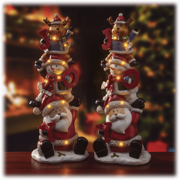 SideDeal: Winter Lane 23" LED Joy Christmas Character Stack