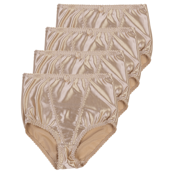 MorningSave: 4-Pack: Form Flex Light Control Satin Shaping Panty