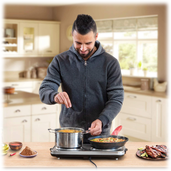 SideDeal: Sunavo 1800watts Electric Hot Plates Double Burner with Handles