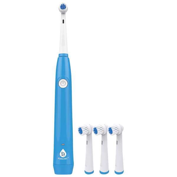 MorningSave: Pursonic USB Rechargeable Round Toothbrush with 3 Brush Heads